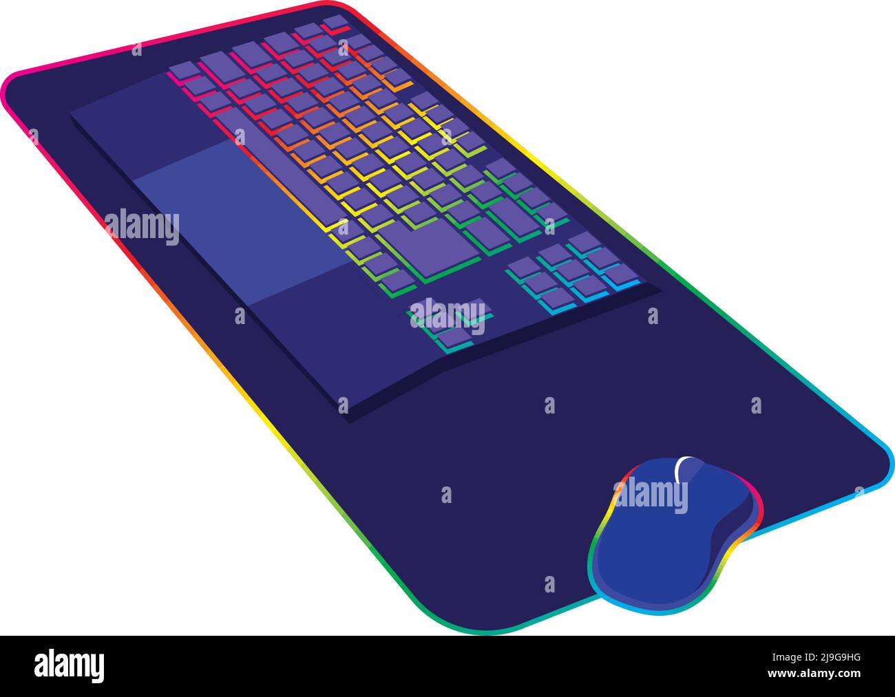 gamer keyboard and mouse in pad tech Stock Vector Image & Art - Alamy