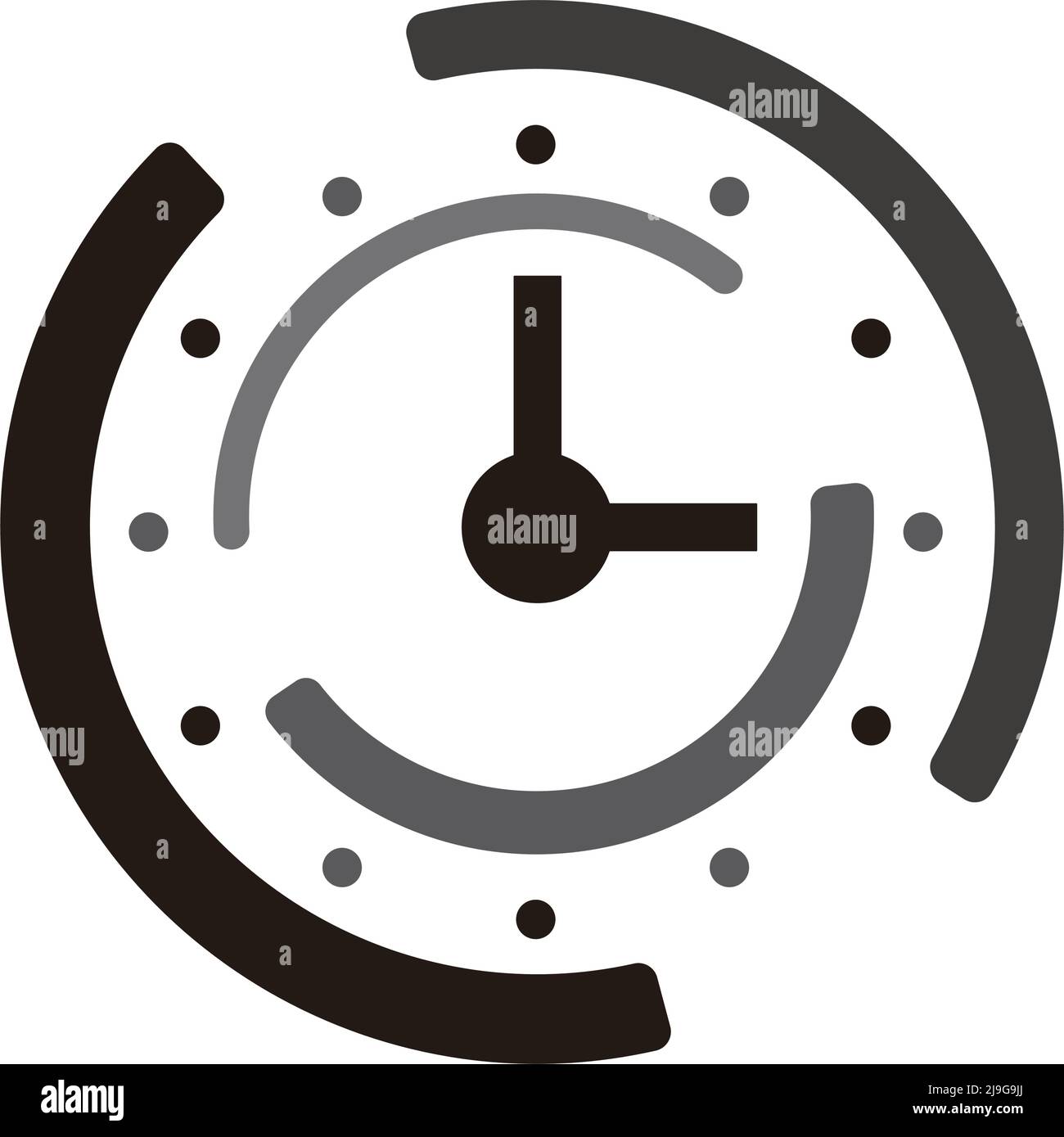Stylishly designed clock icon. A vector icon perfect for representing ...