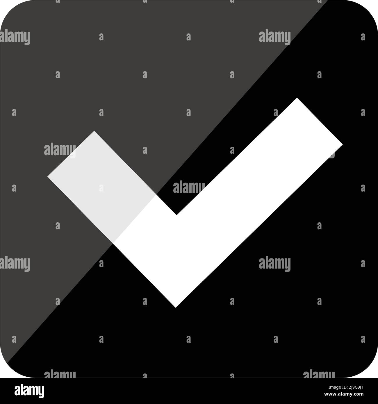 Glossy black checkbox icon. Editable vector Stock Vector Image & Art - Alamy