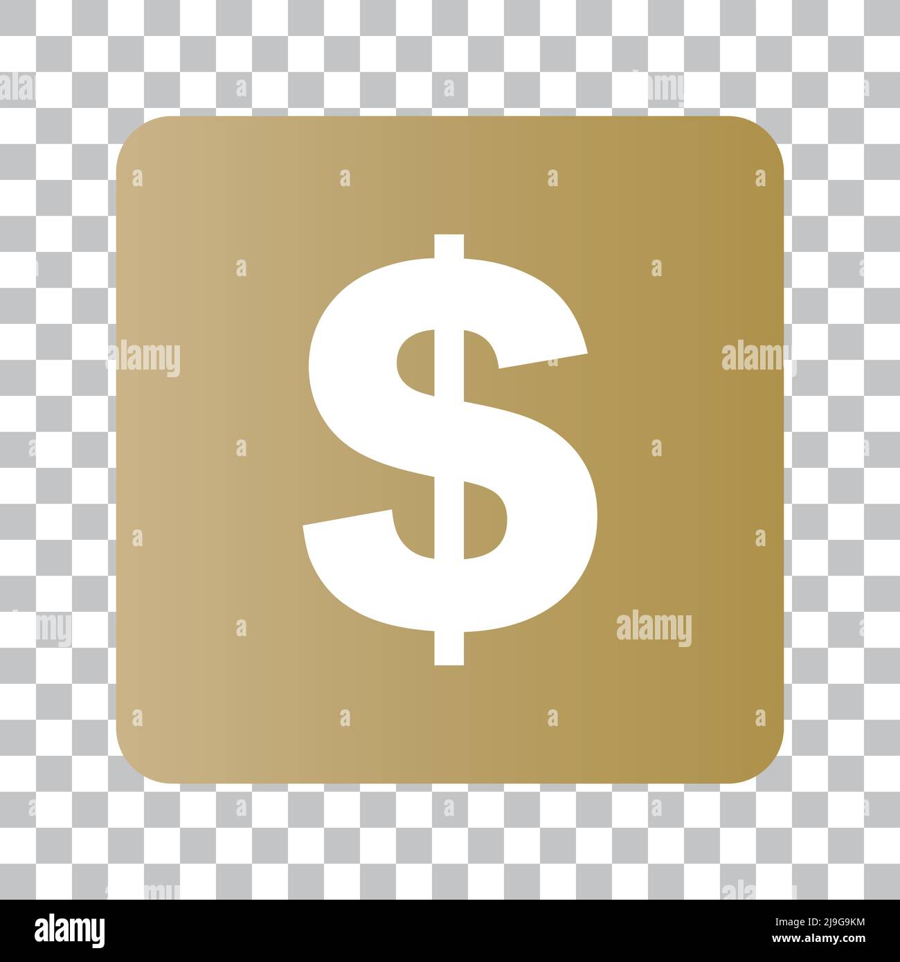 Dollar sign icon in a golden box. Editable vector Stock Vector Image ...