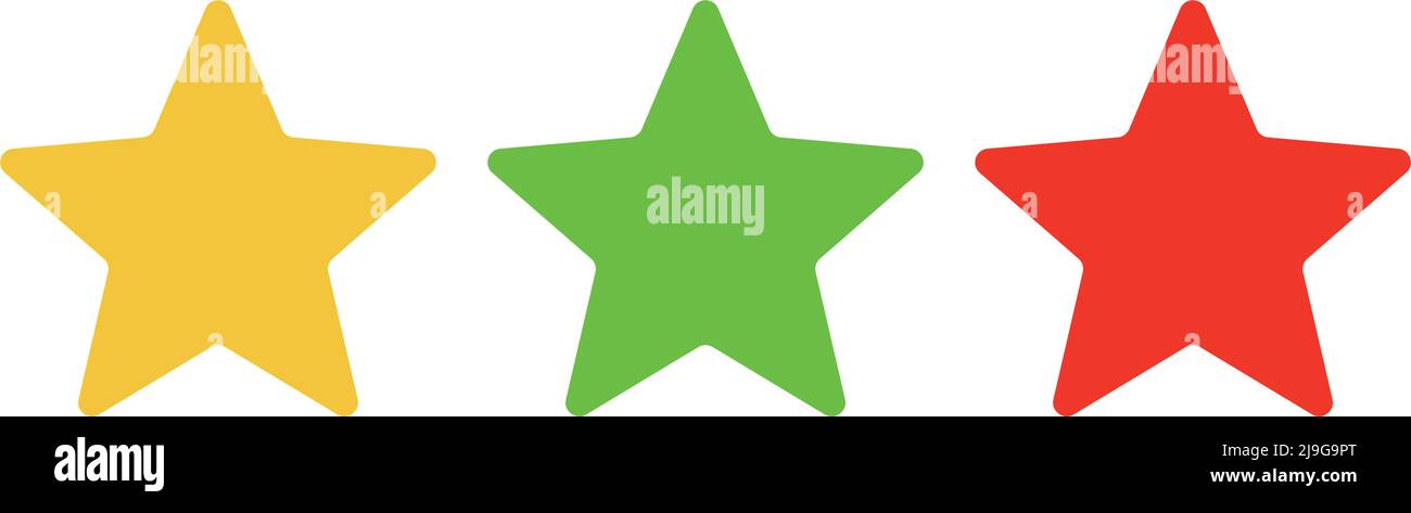 A set of colorful star icons. Editable vector Stock Vector Image & Art ...