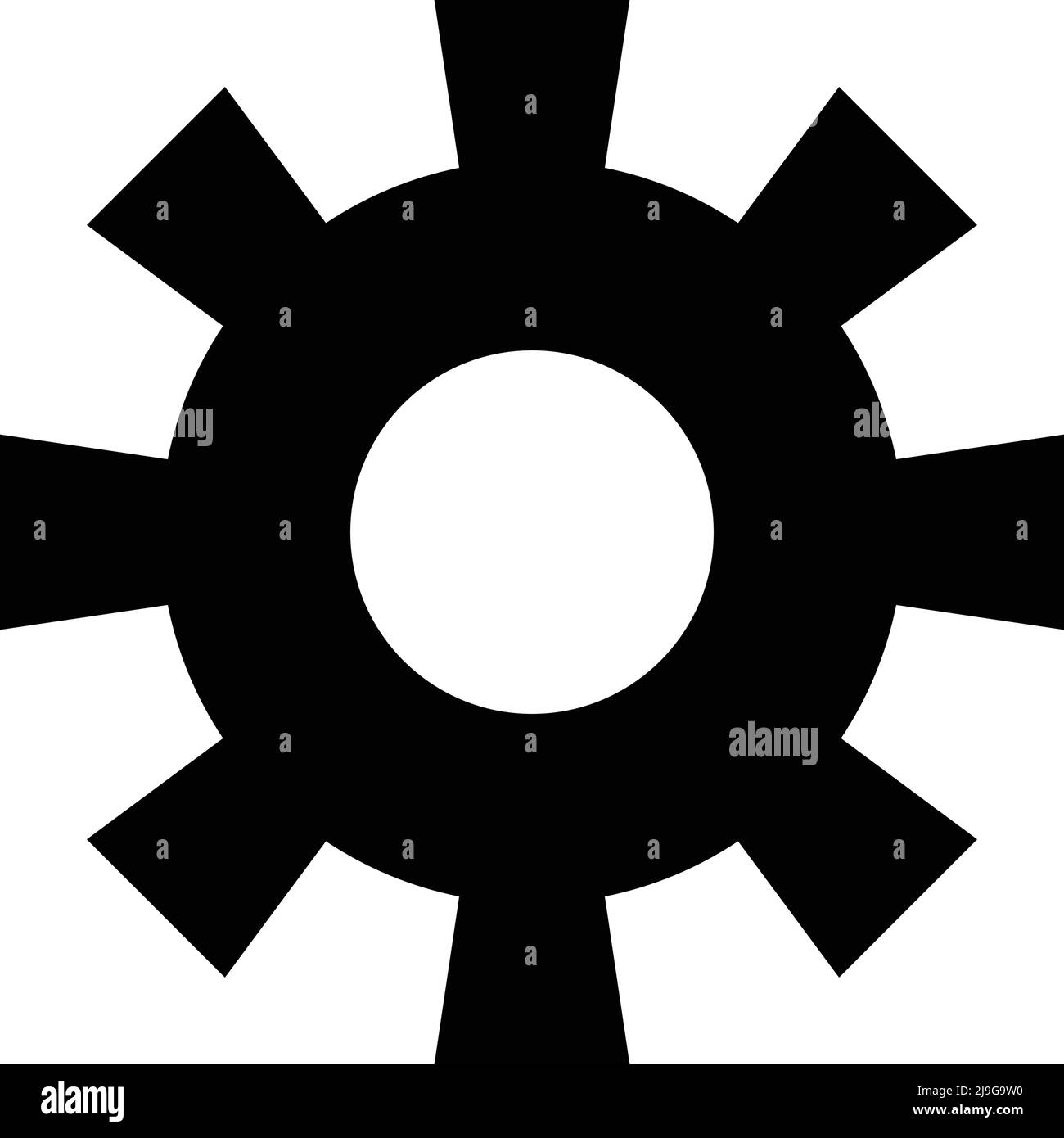 Simple gear silhouette icon. Vector. An illustration that can be used ...