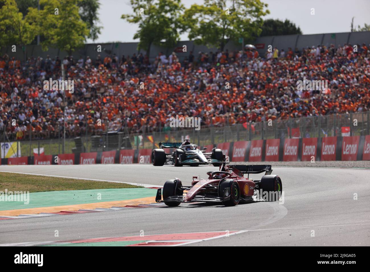 Barcelona, Spain. 22nd May, 2022. Charles Leclerc (MON) Ferrari F1-75 ...