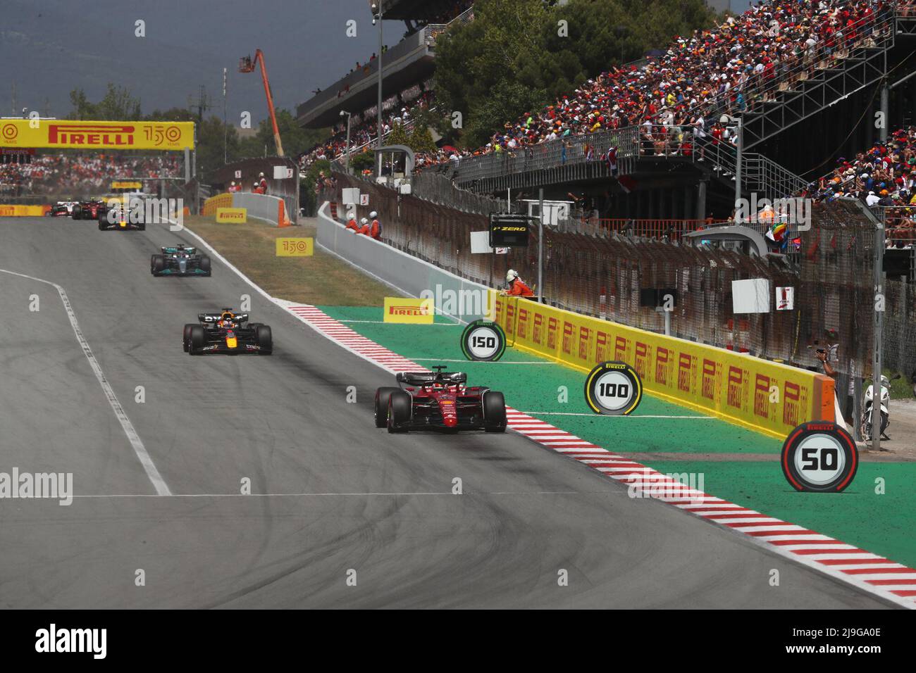 Barcelona, Spain. 22nd May, 2022. Charles Leclerc (MON) Ferrari F1-75 ...