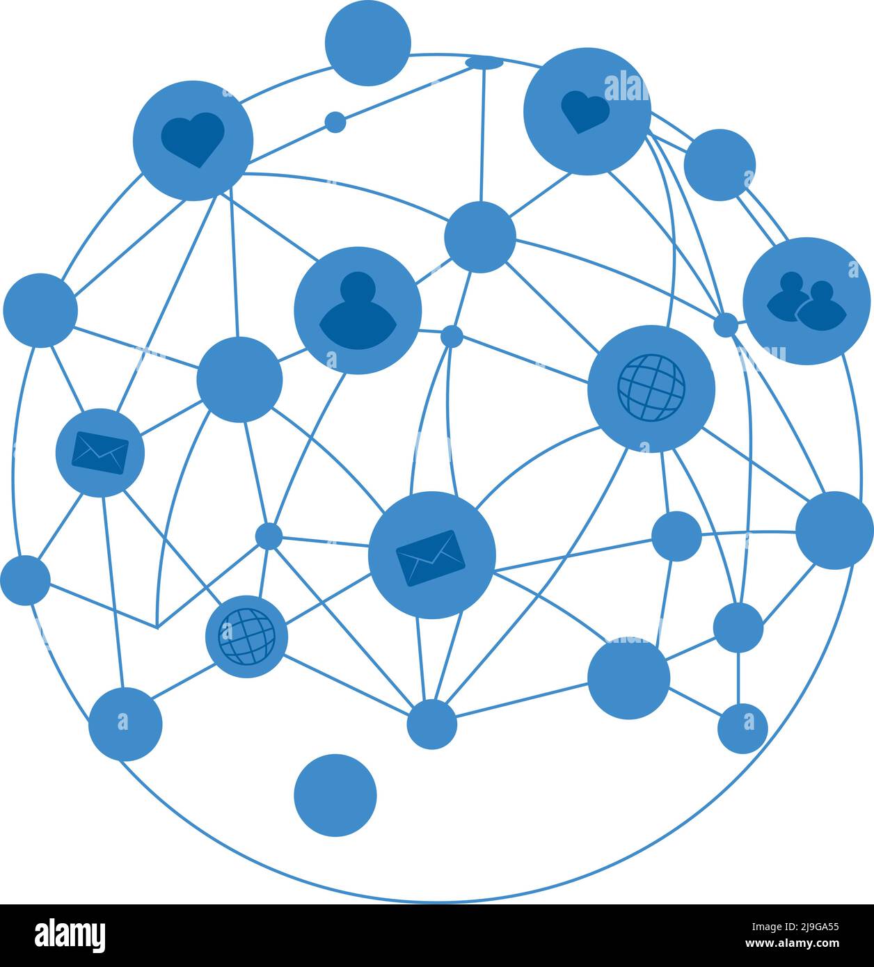social network sphere tech icons Stock Vector Image & Art - Alamy