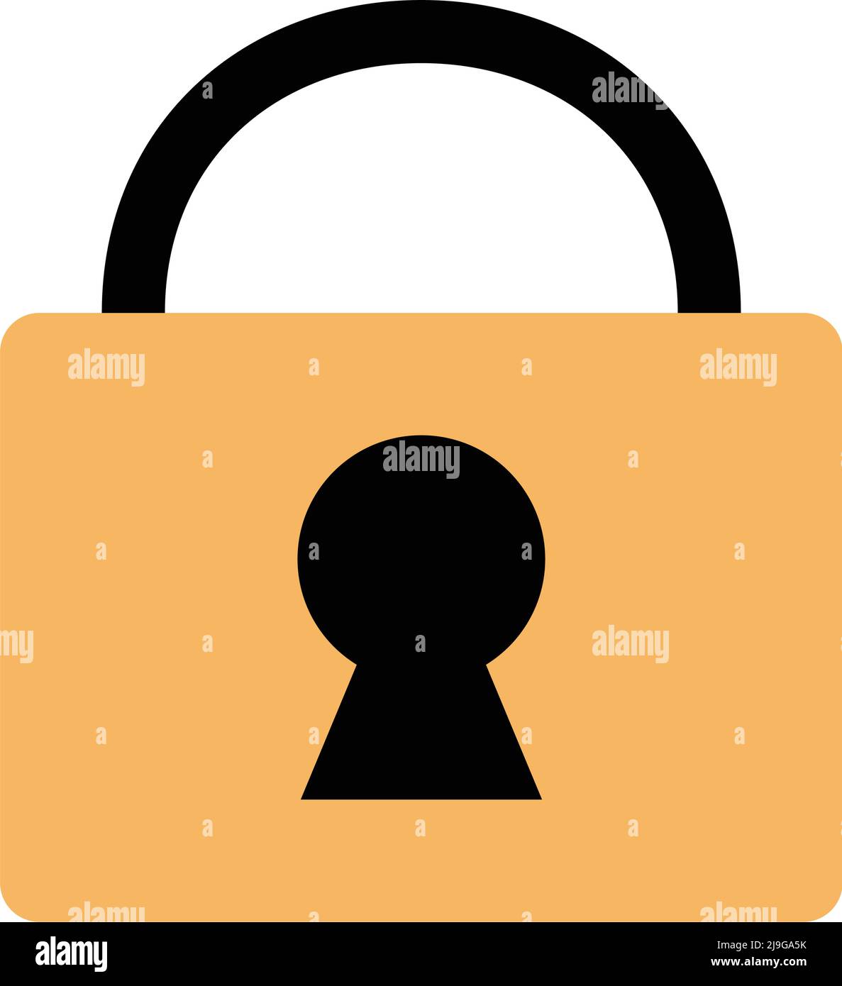 Lock icon. Vector illustration of a padlock, perfect for displaying ...
