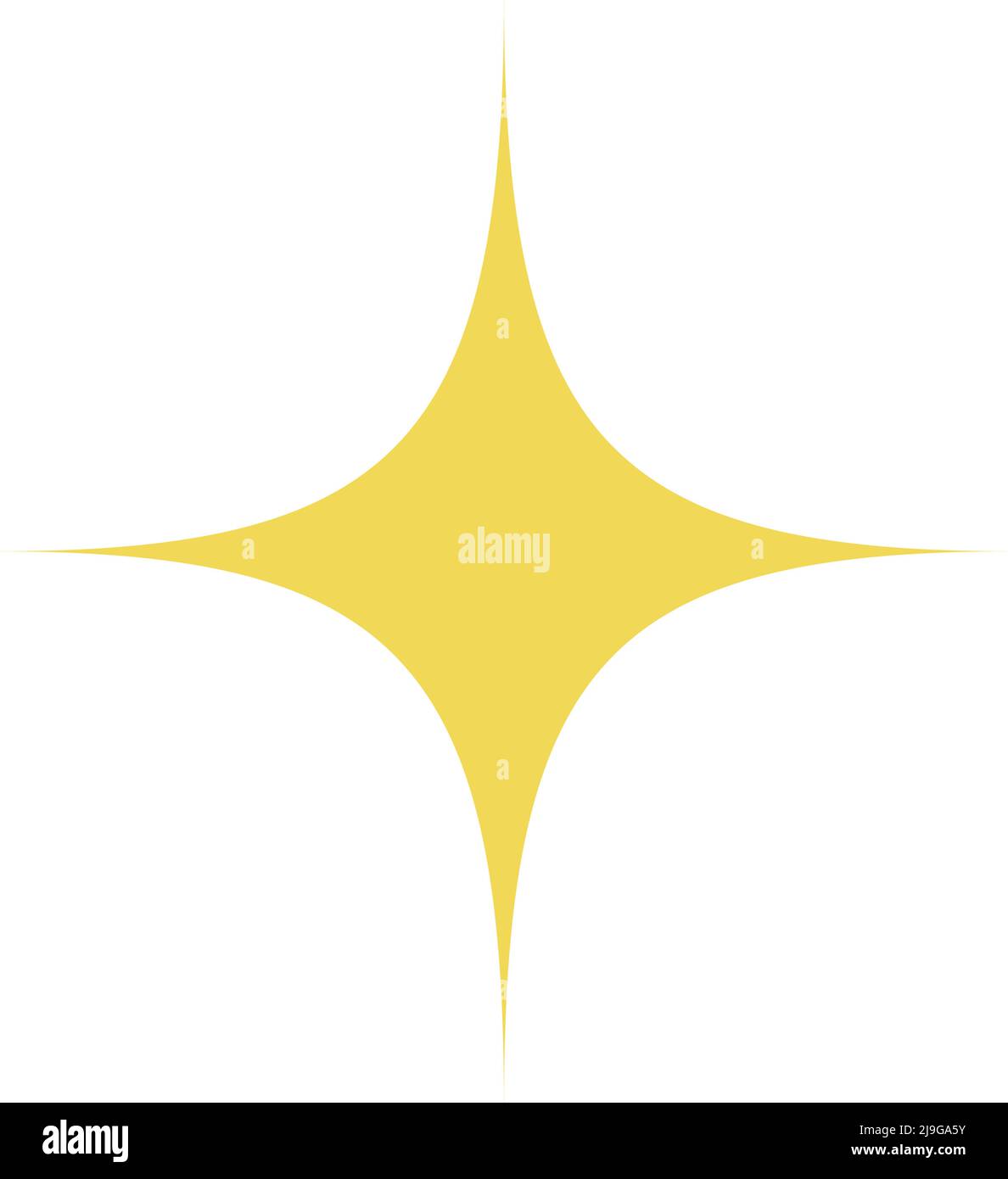 The mark of glitter. An icon representing brilliance or luster ...