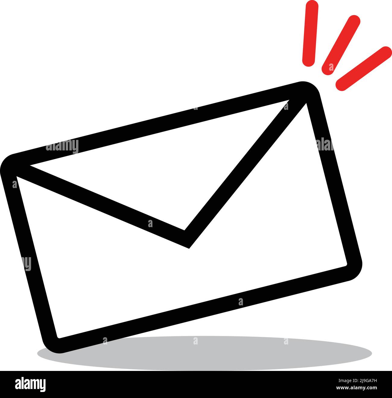 Email icon with pop shadow. Editable vector Stock Vector Image & Art ...