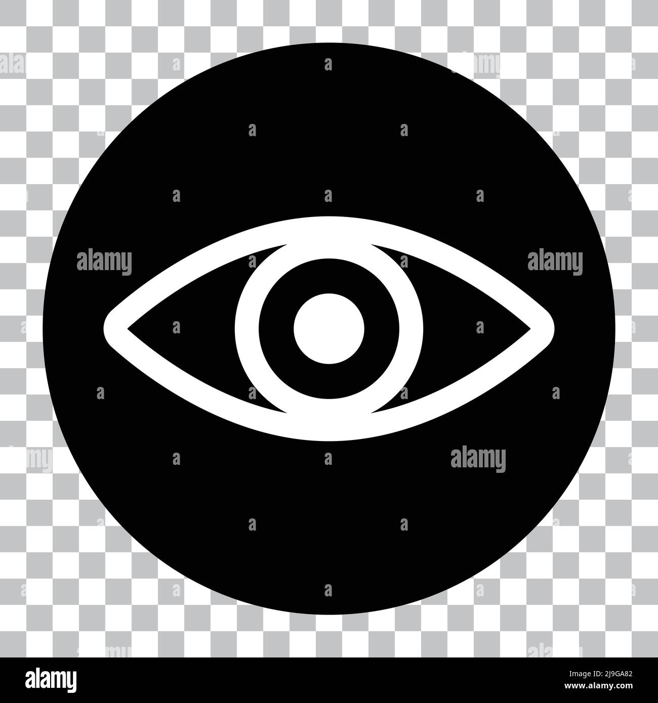 Round-eyed icon. The background is transparent. Editable vector Stock ...