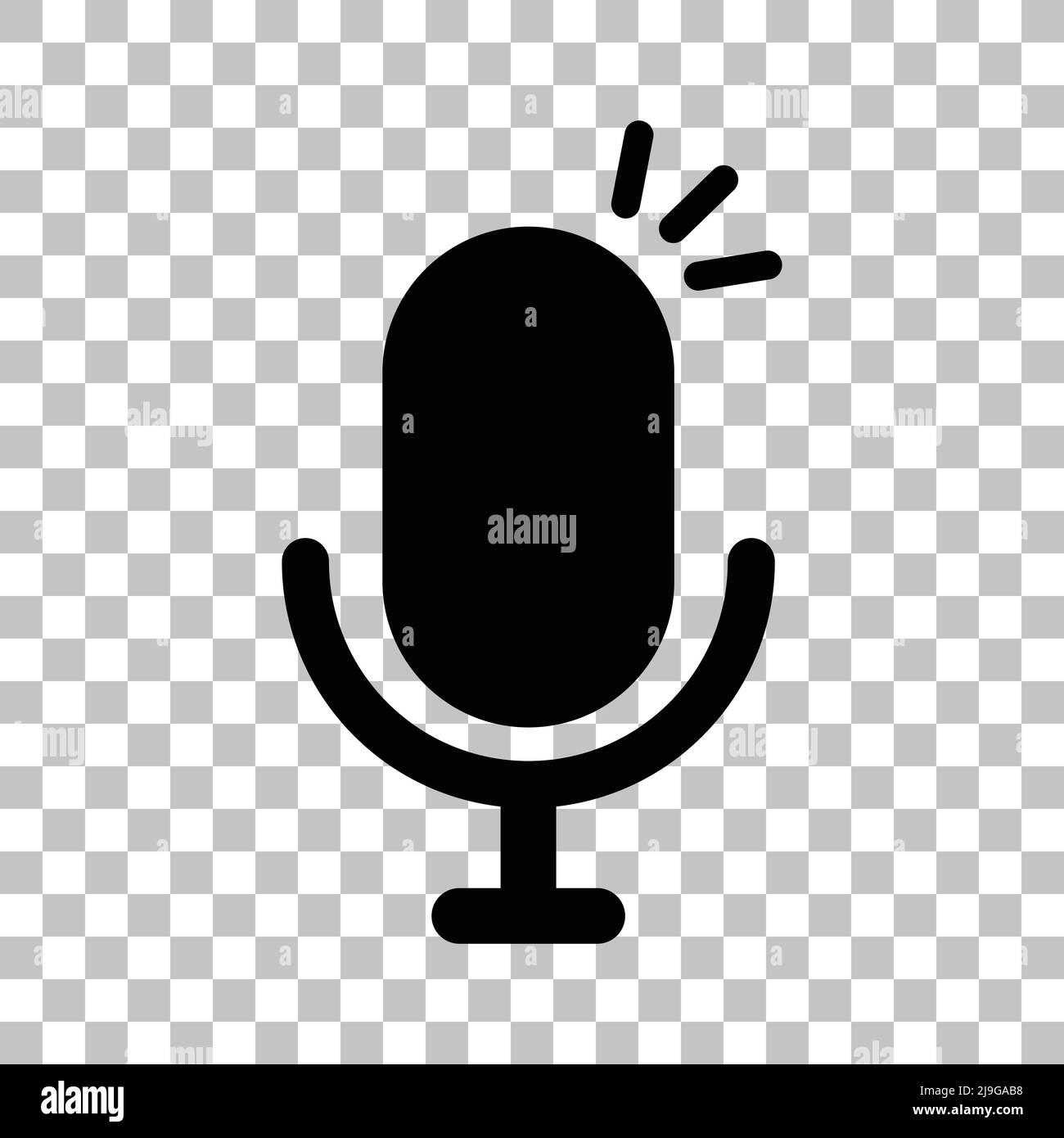 Pop microphone icon. Vector with transparent background. Editable ...