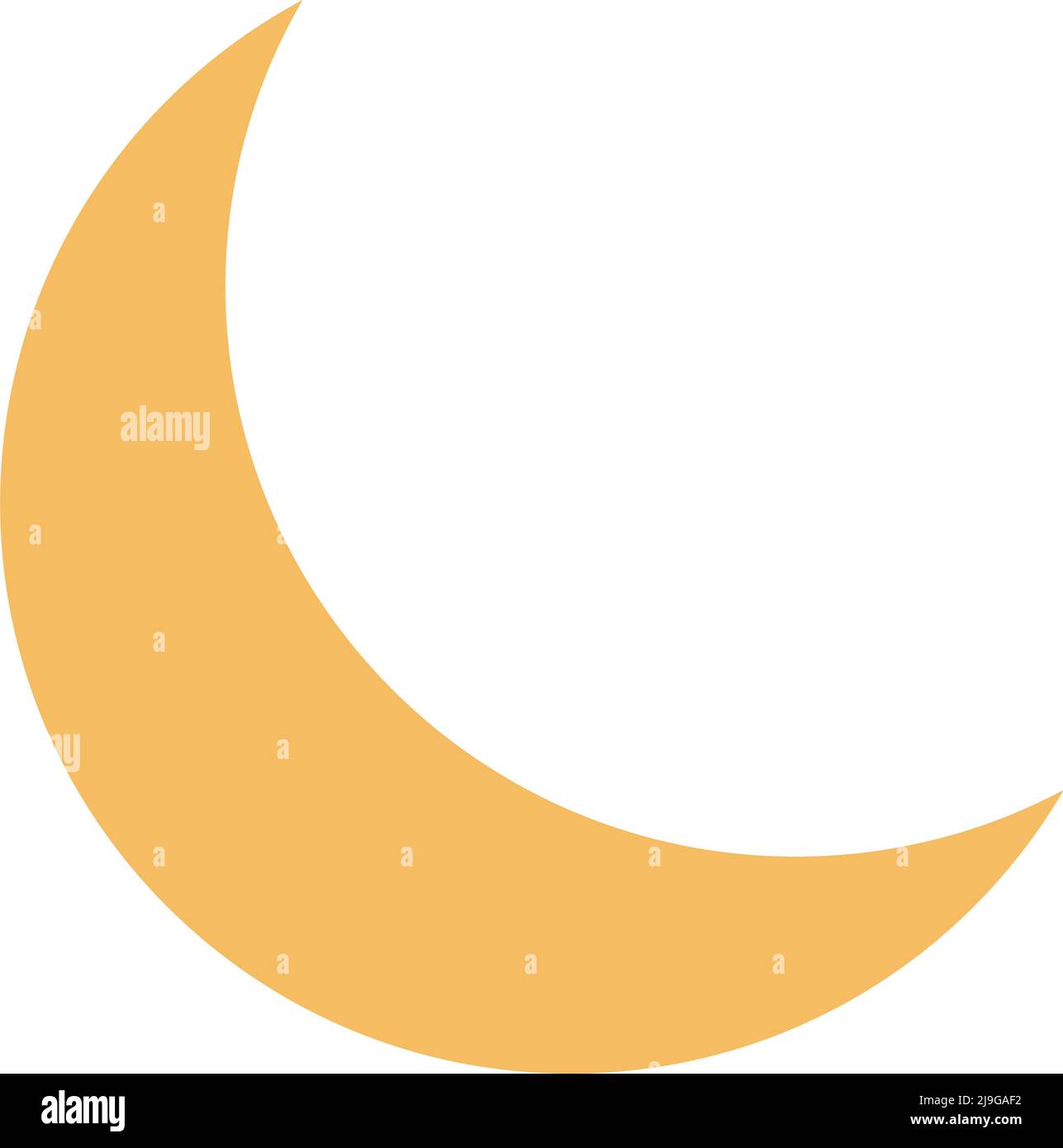 Crescent moon icon. Simple vector icon. Editable vector Stock Vector ...