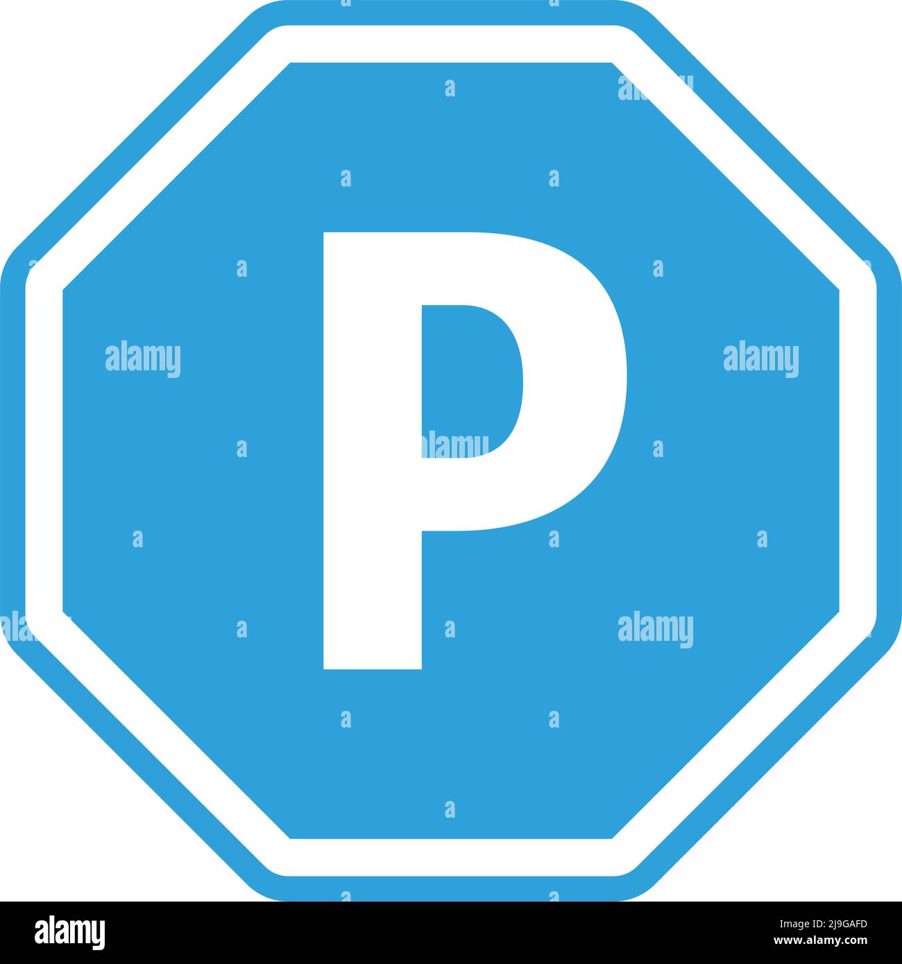 Octagon parking sign icon. Editable vector Stock Vector Image & Art - Alamy