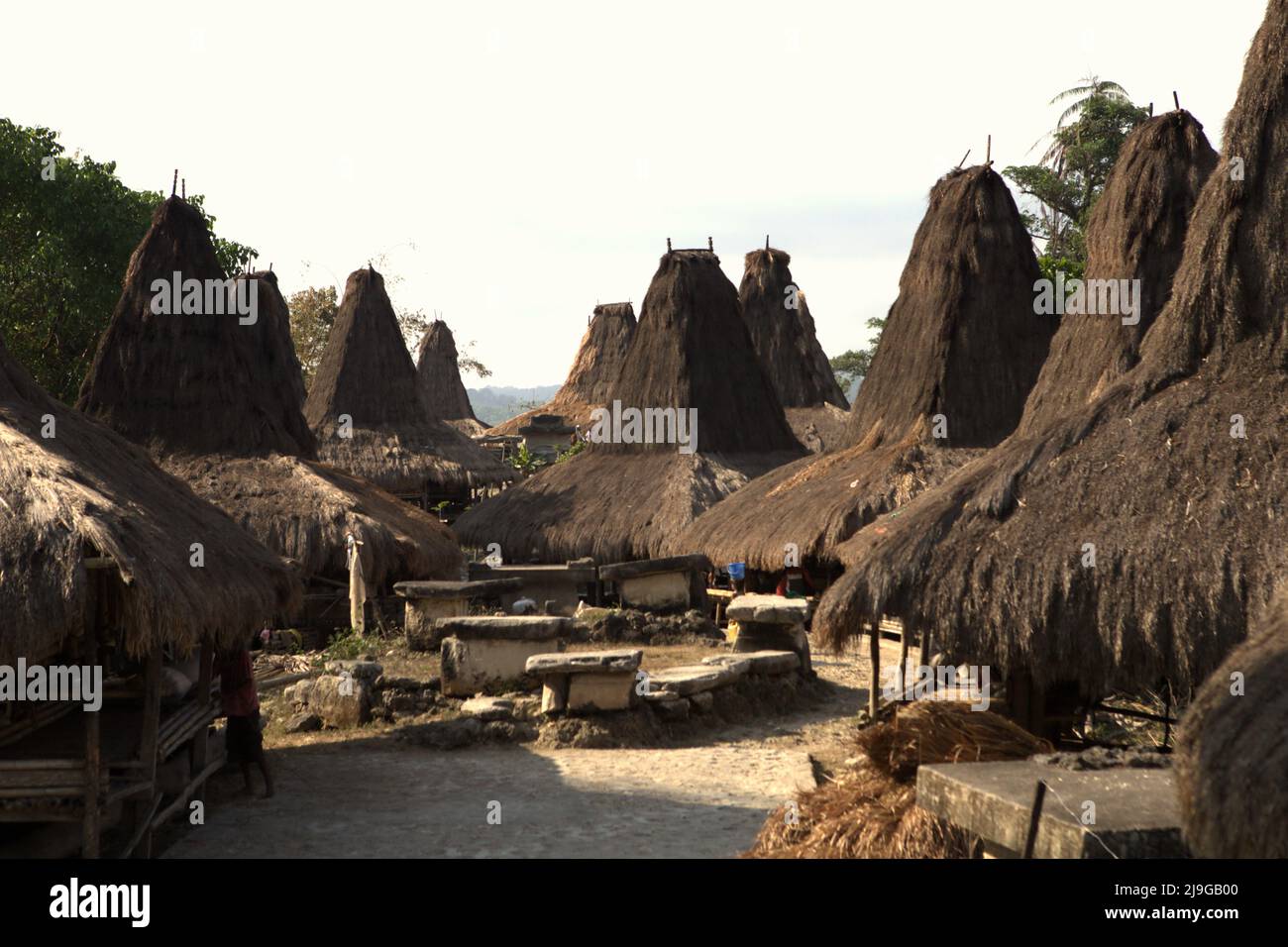 Traditional houses in traditional village of Praijing in Tebara ...