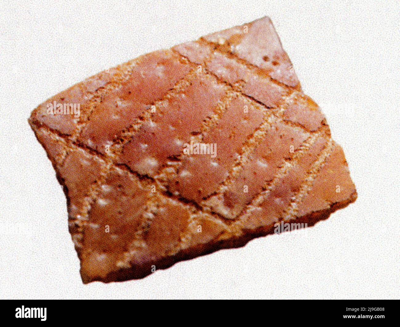 Coquille d'oeuf d'autruche gravée, Abri de Klipdrift, Afrique du Sud, 2 ...