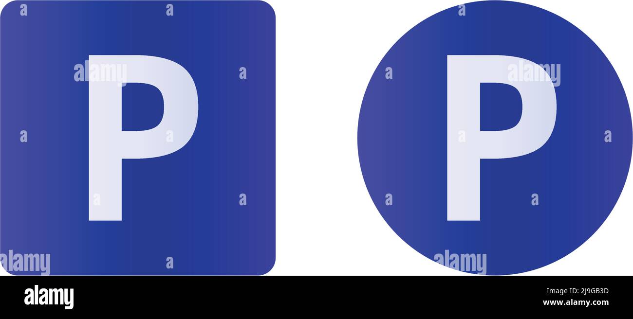 Parking sign map pin icon. Editable vector Stock Vector Image & Art - Alamy