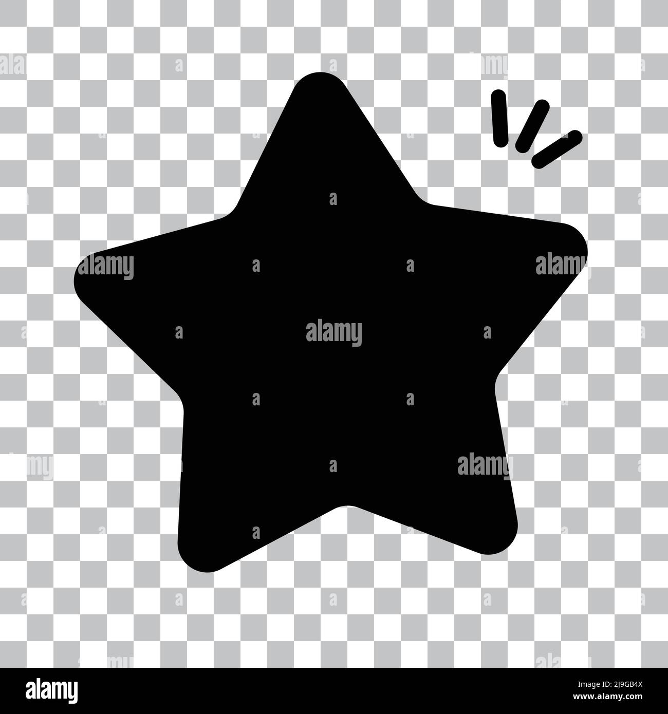 Stylish yellow star icon. Editable vector Stock Vector Image & Art - Alamy