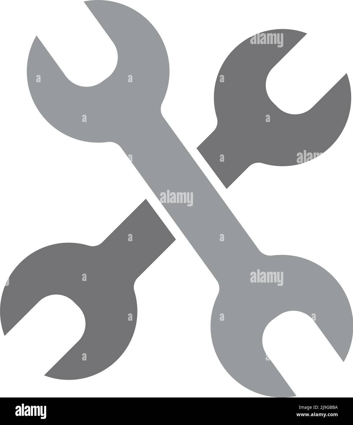Two spanner, wrench icon. Editable vector Stock Vector Image & Art - Alamy