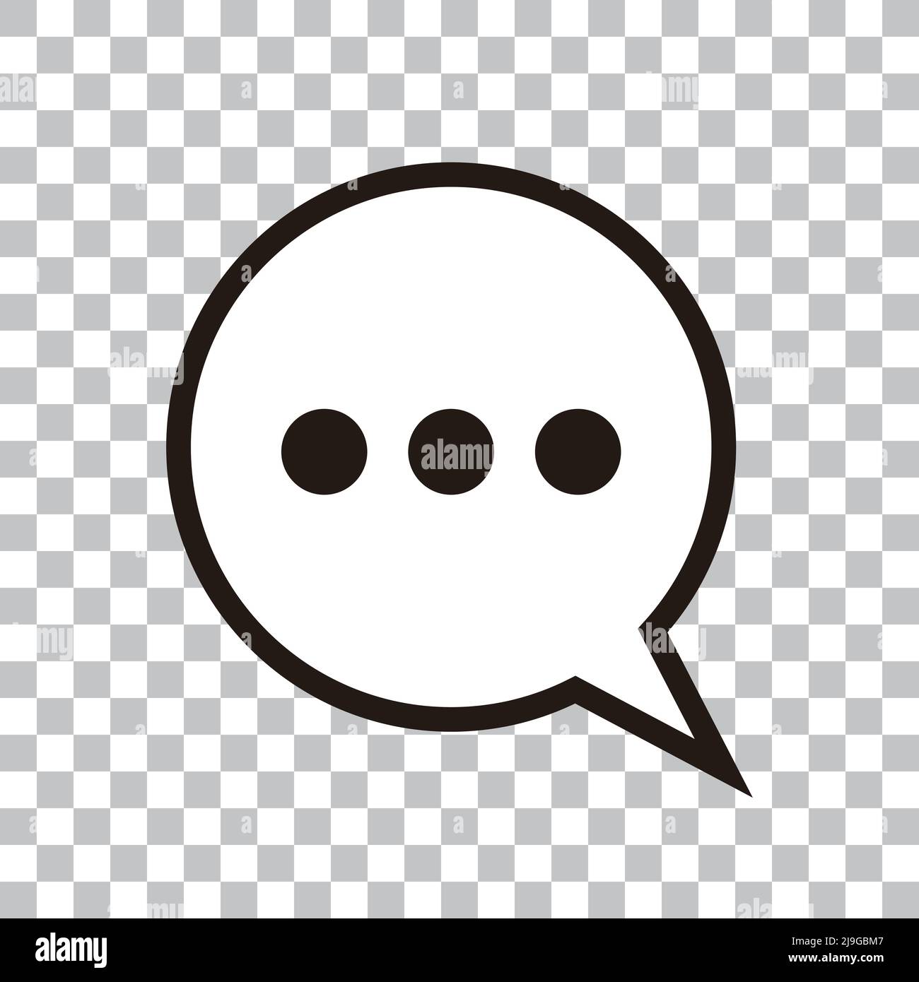Three dot icon callout representing silence and more. Editable vector ...