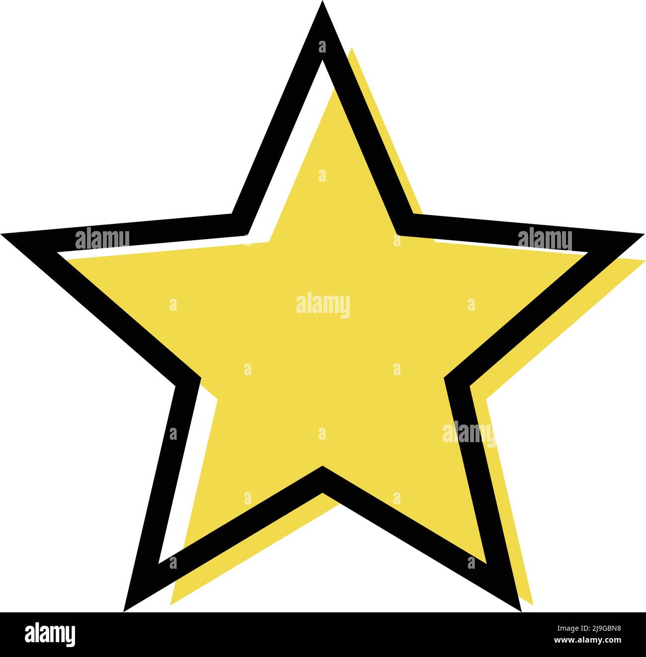 Stylish yellow star icon. Editable vector Stock Vector Image & Art - Alamy