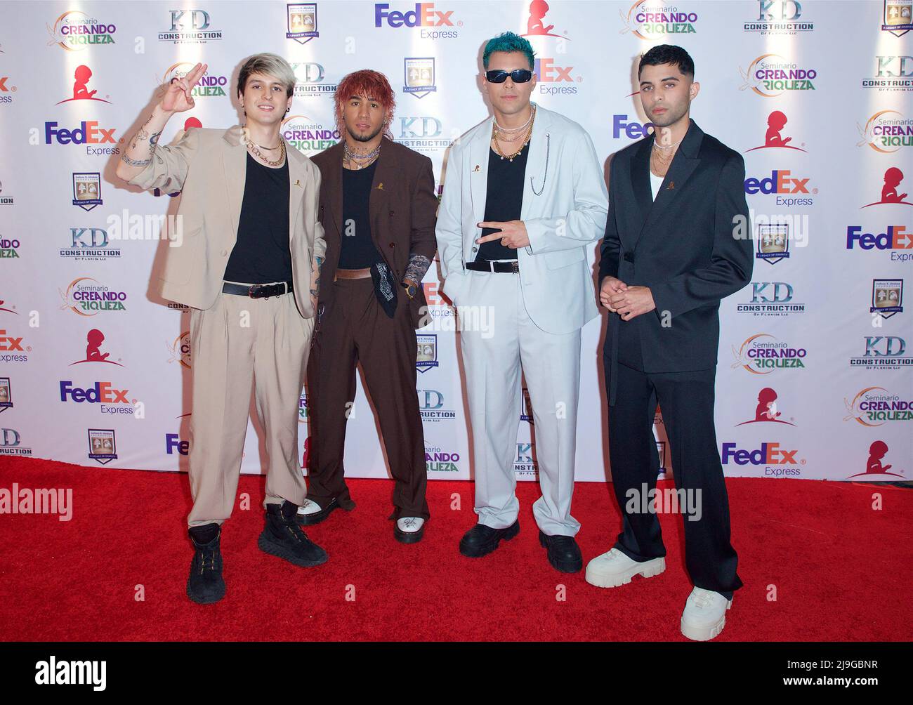MIAMI, May 21: CNCO attend the to the 20th annual FedEx and St. Jude ...