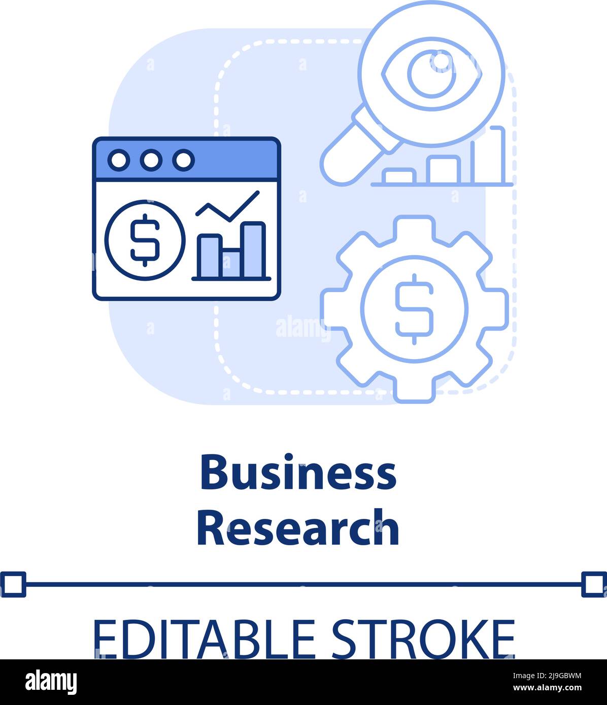 Business research light blue concept icon Stock Vector Image & Art - Alamy