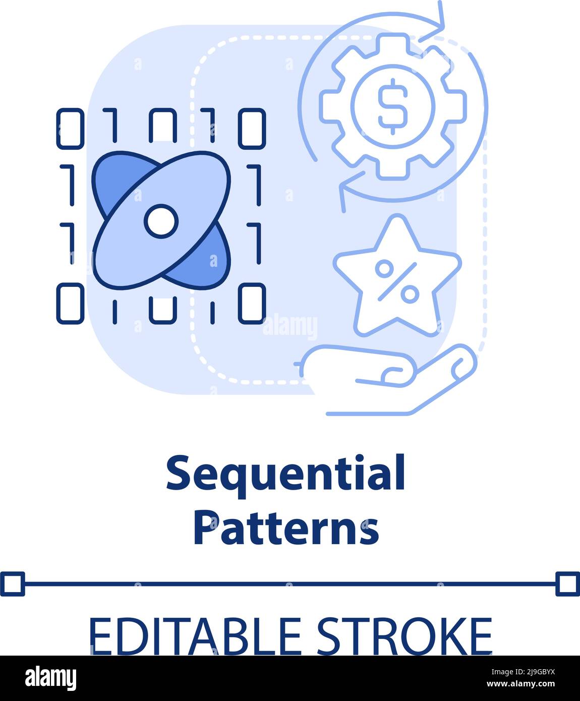 Sequential patterns light blue concept icon Stock Vector Image & Art ...