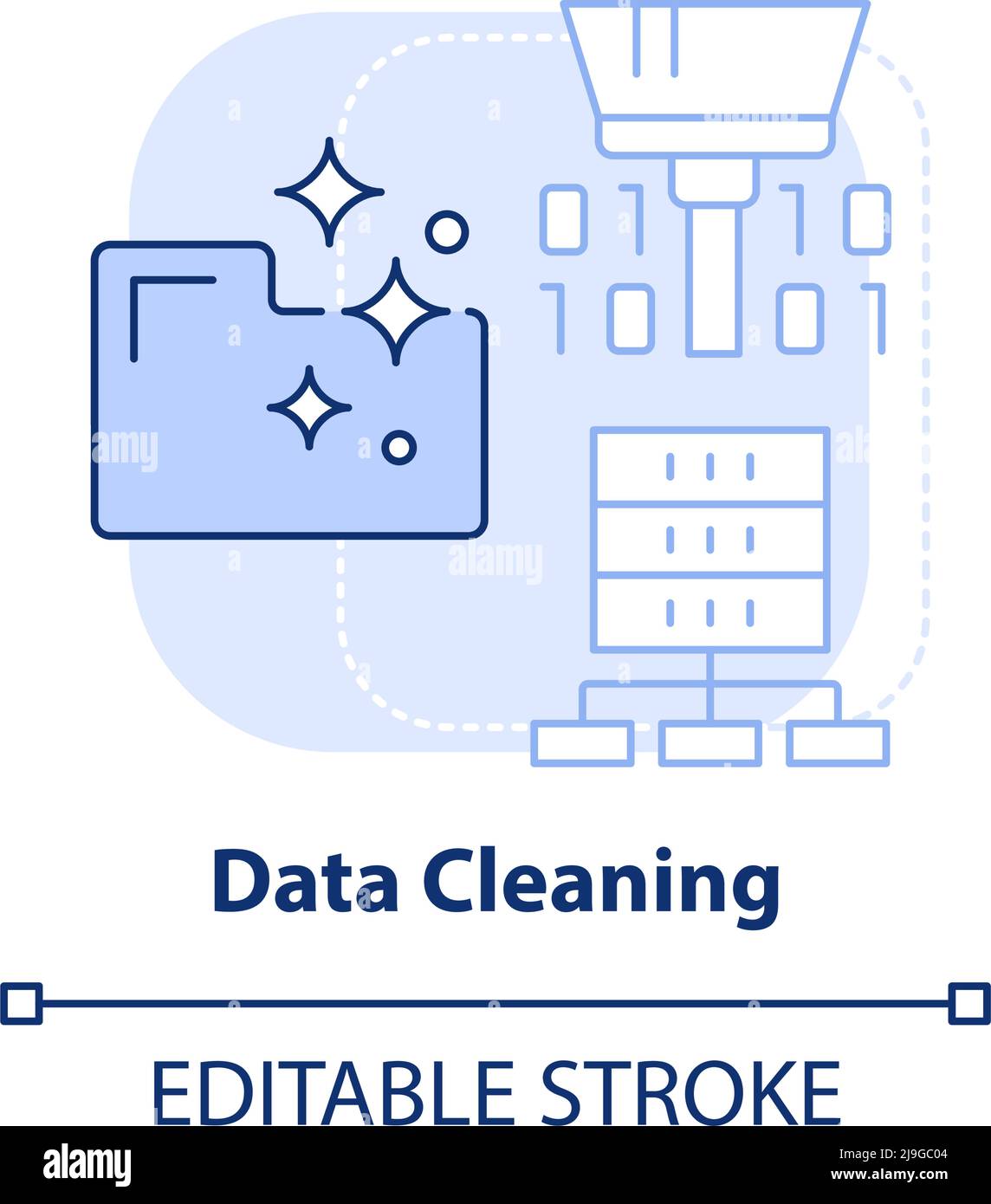 Data cleaning light blue concept icon Stock Vector Image & Art - Alamy