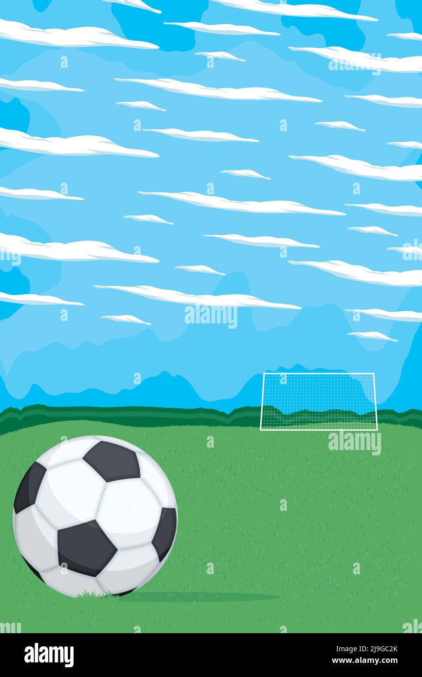 soccer ball in the camp scene Stock Vector Image & Art - Alamy