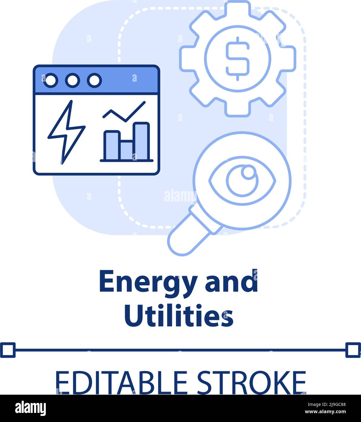 Energy and utilities light blue concept icon Stock Vector Image & Art ...