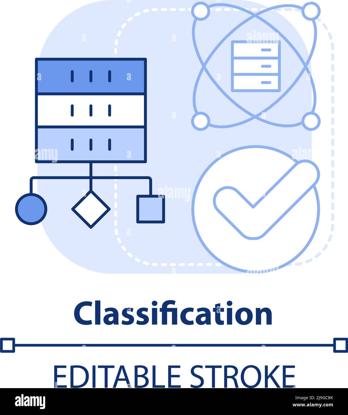 Classification light blue concept icon Stock Vector Image & Art - Alamy