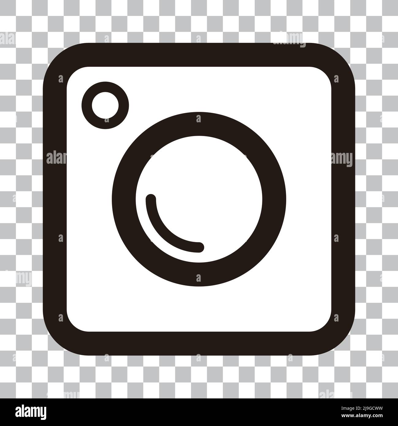 Simple square camera icon.A vector with a transparent background ...