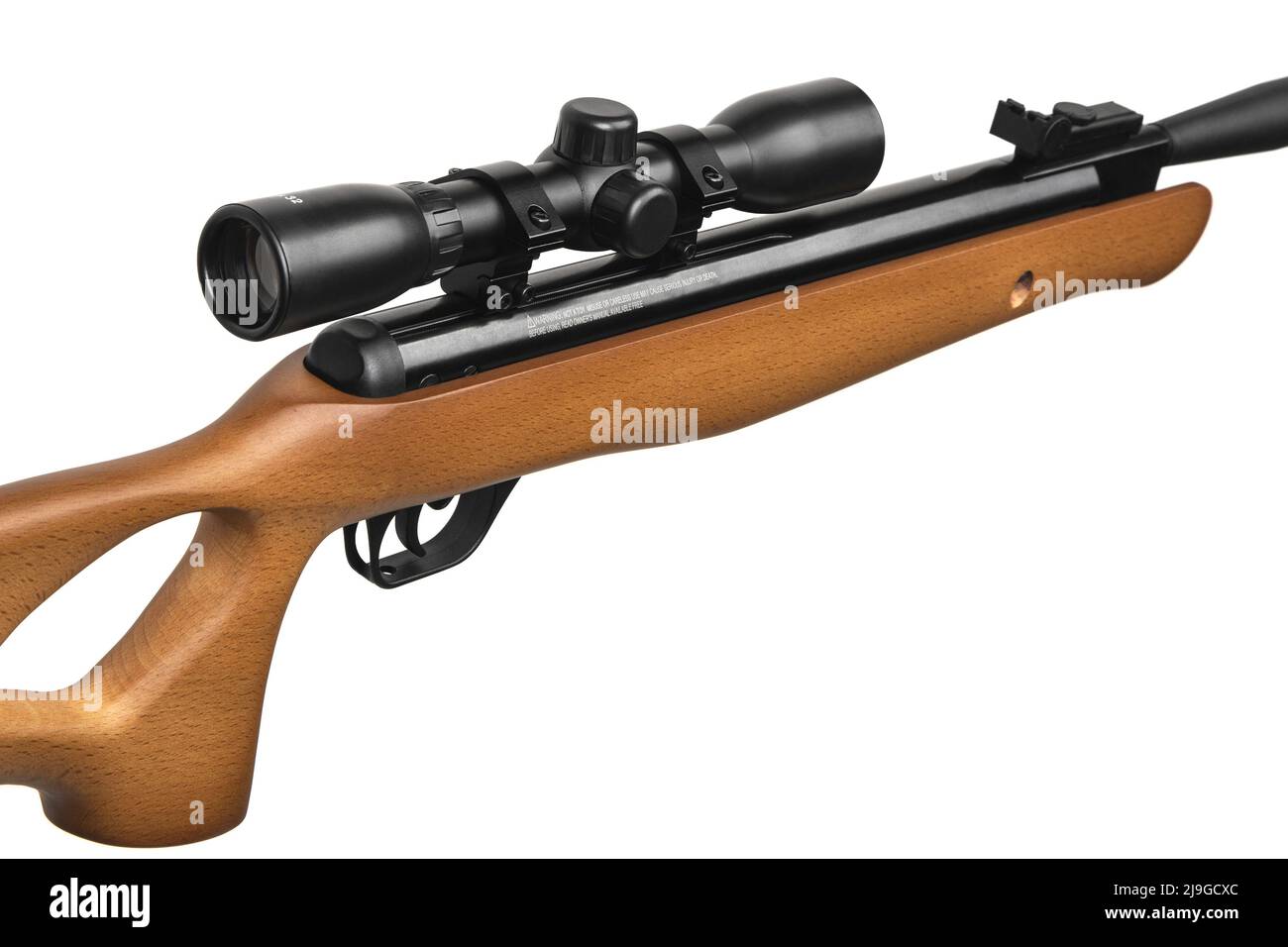A modern air rifle with a futuristic design. Pneumatic weapons for ...