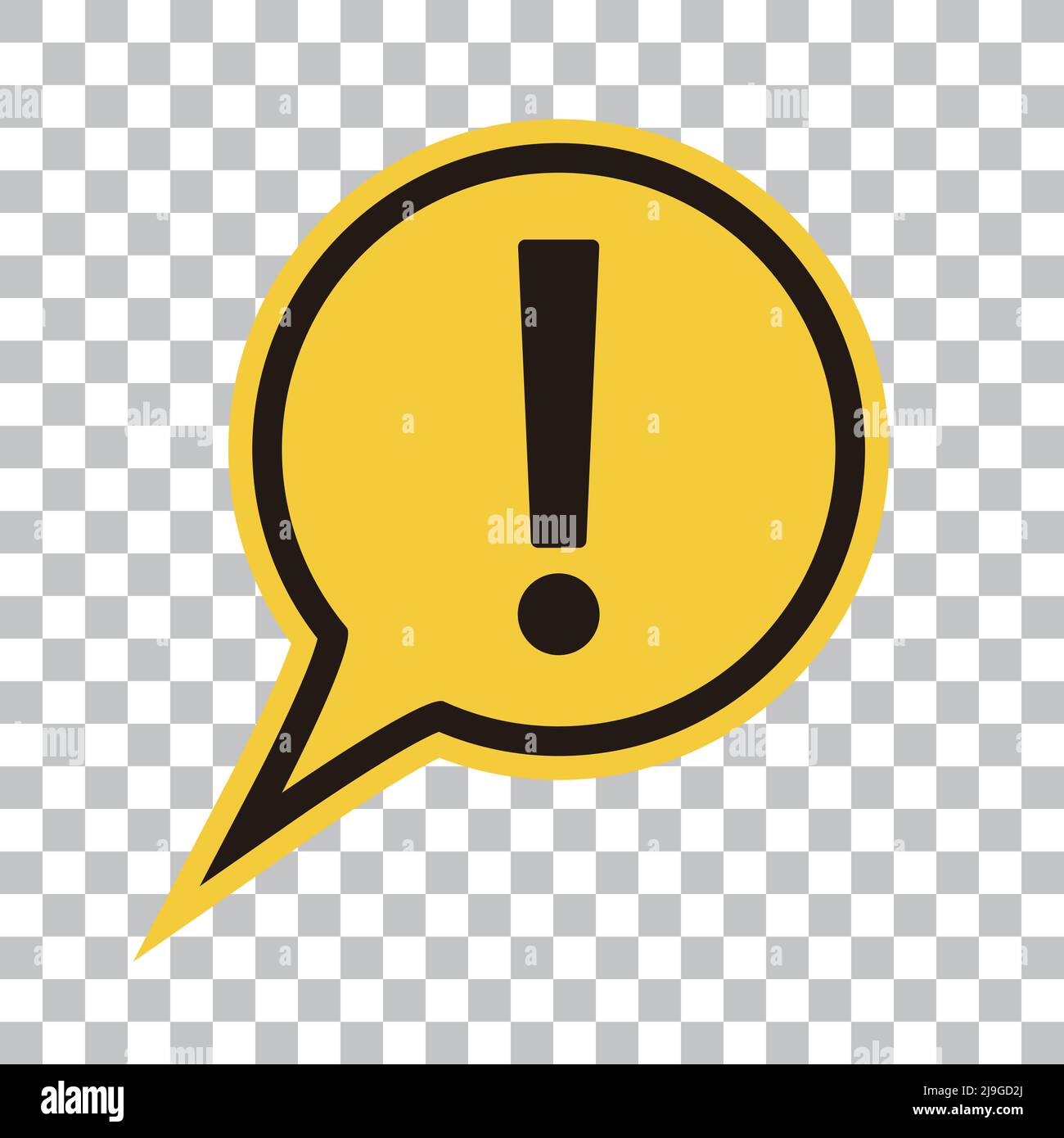 Exclamation mark in a speech balloon. Vector illustration that can be ...