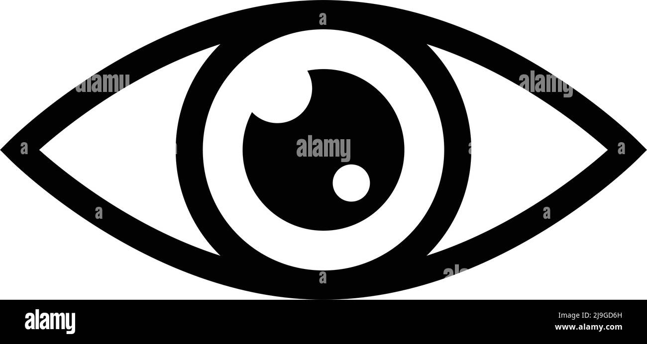 Simple eye icon with shining eyes. Editable vector Stock Vector Image ...