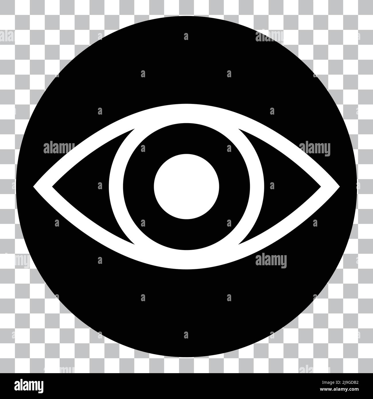 Round-eyed icon. The background is transparent. Editable vector Stock ...