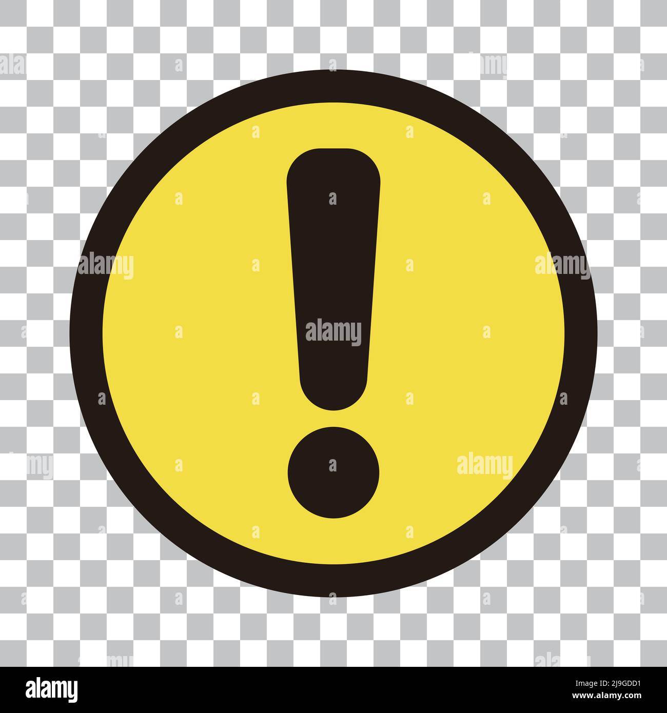 A round icon with an exclamation mark with a transparent background ...