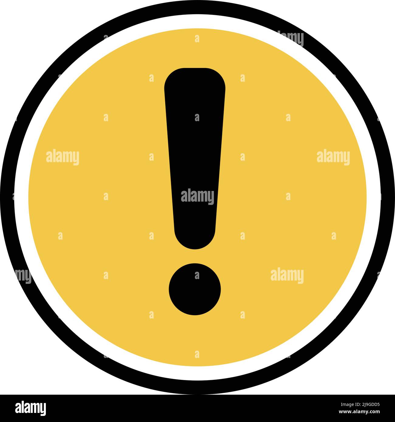 Round exclamation mark. Simple vector illustration. Editable vector ...