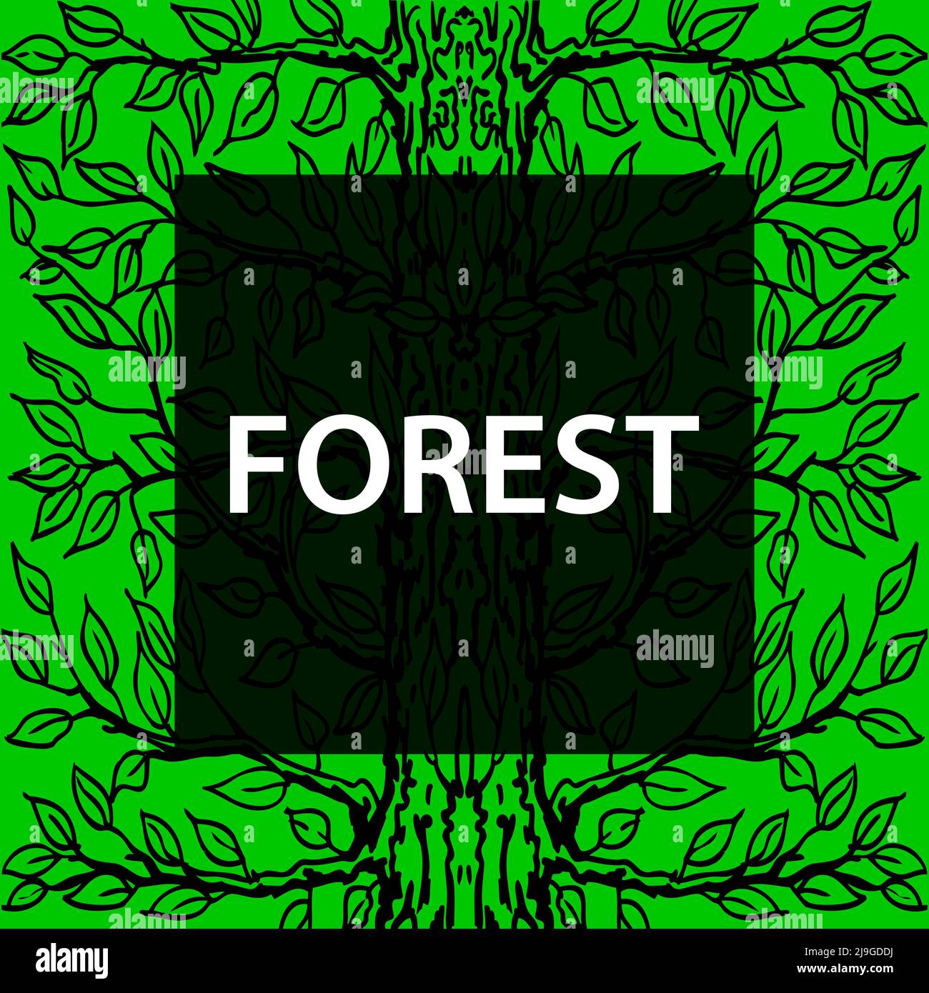 Background for an inscription forest. Icon on the theme nature and ...