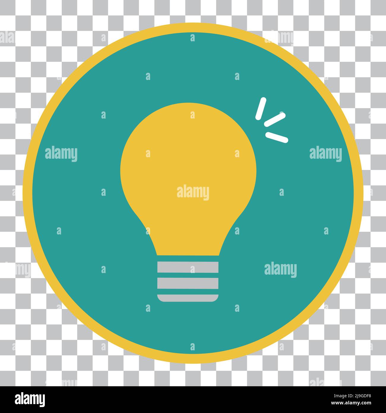 Round badge icon for light bulbs. Vectors that can be used for hints ...
