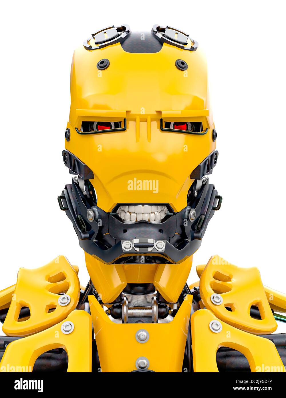 master cyber robot id profile picture, 3d illustration Stock Photo - Alamy