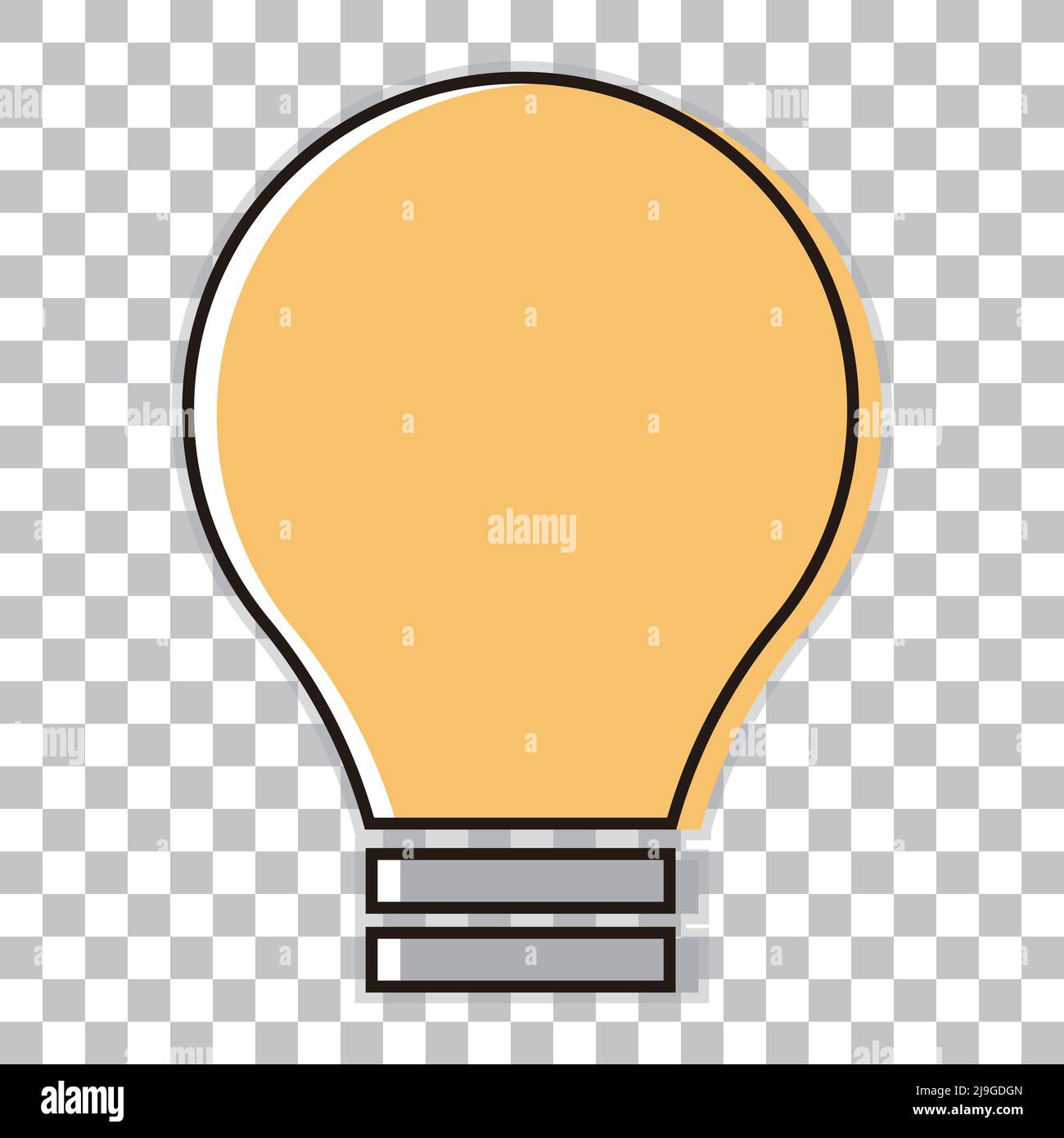 Illustration of a stylishly designed light bulb. Vector with ...