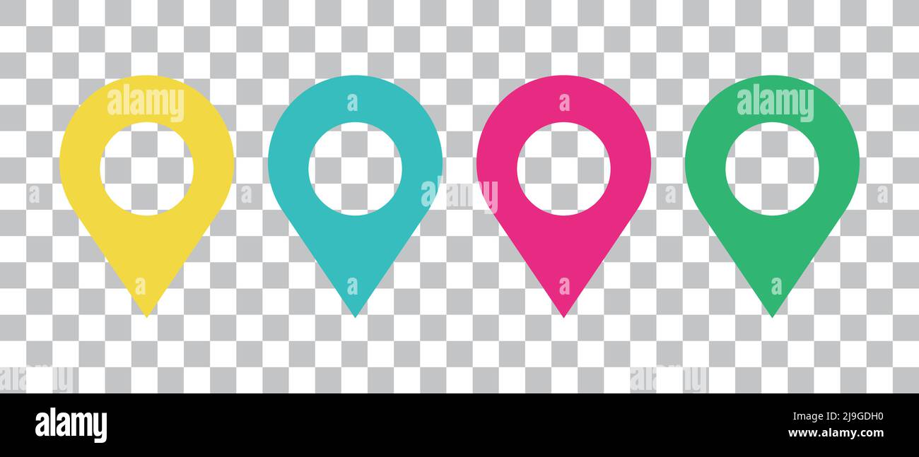 Map pin icon with transparent background. Editable vector Stock Vector ...