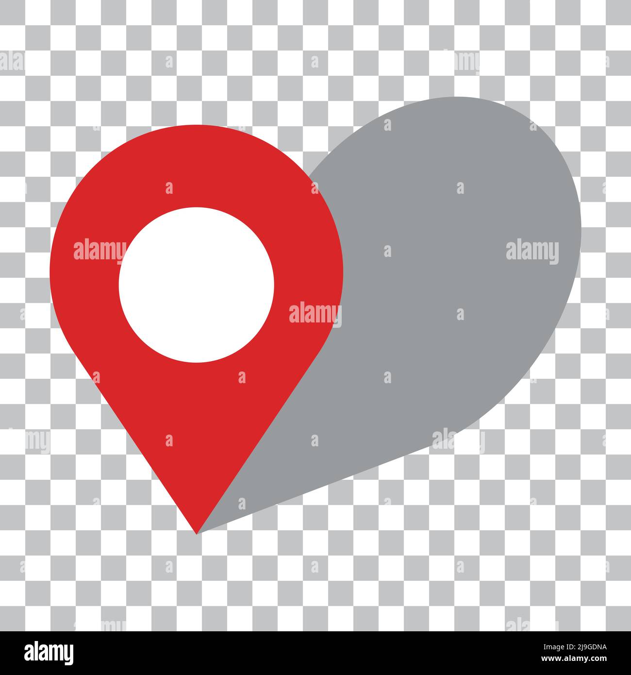 Map pins on shaded maps. An icon with a transparent background ...