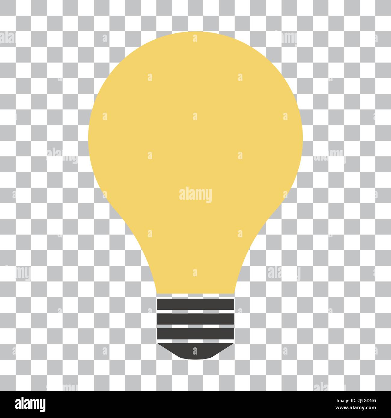 An icon of a light bulb with a transparent background. Vector that can represent inspiration or ...