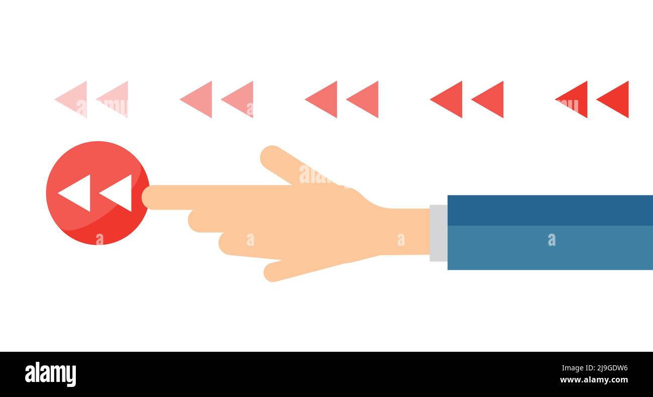 Multiple rewind button icons in the background. Editable vector Stock ...
