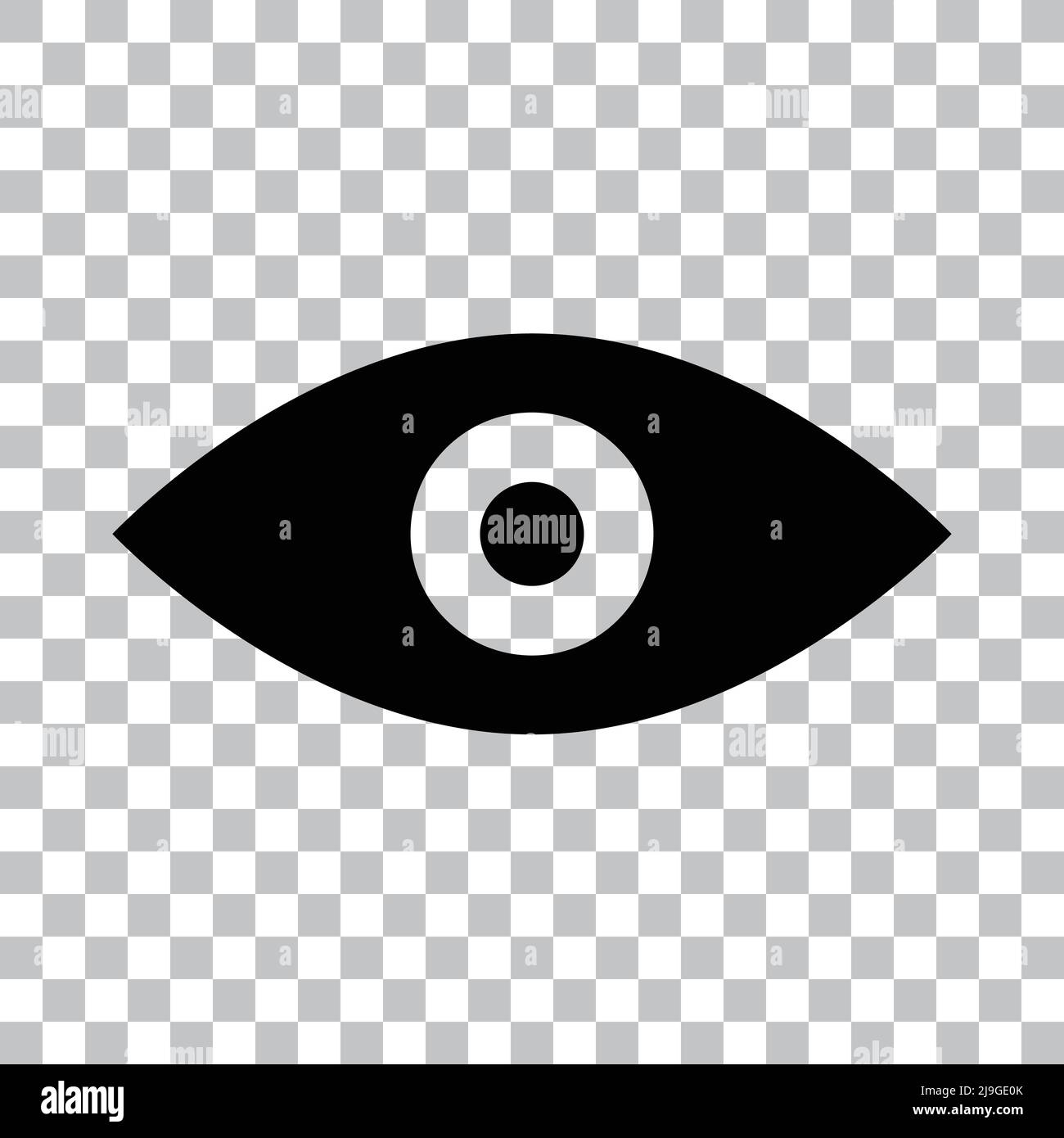 A simple black eye icon. The background is transparent. Editable vector ...