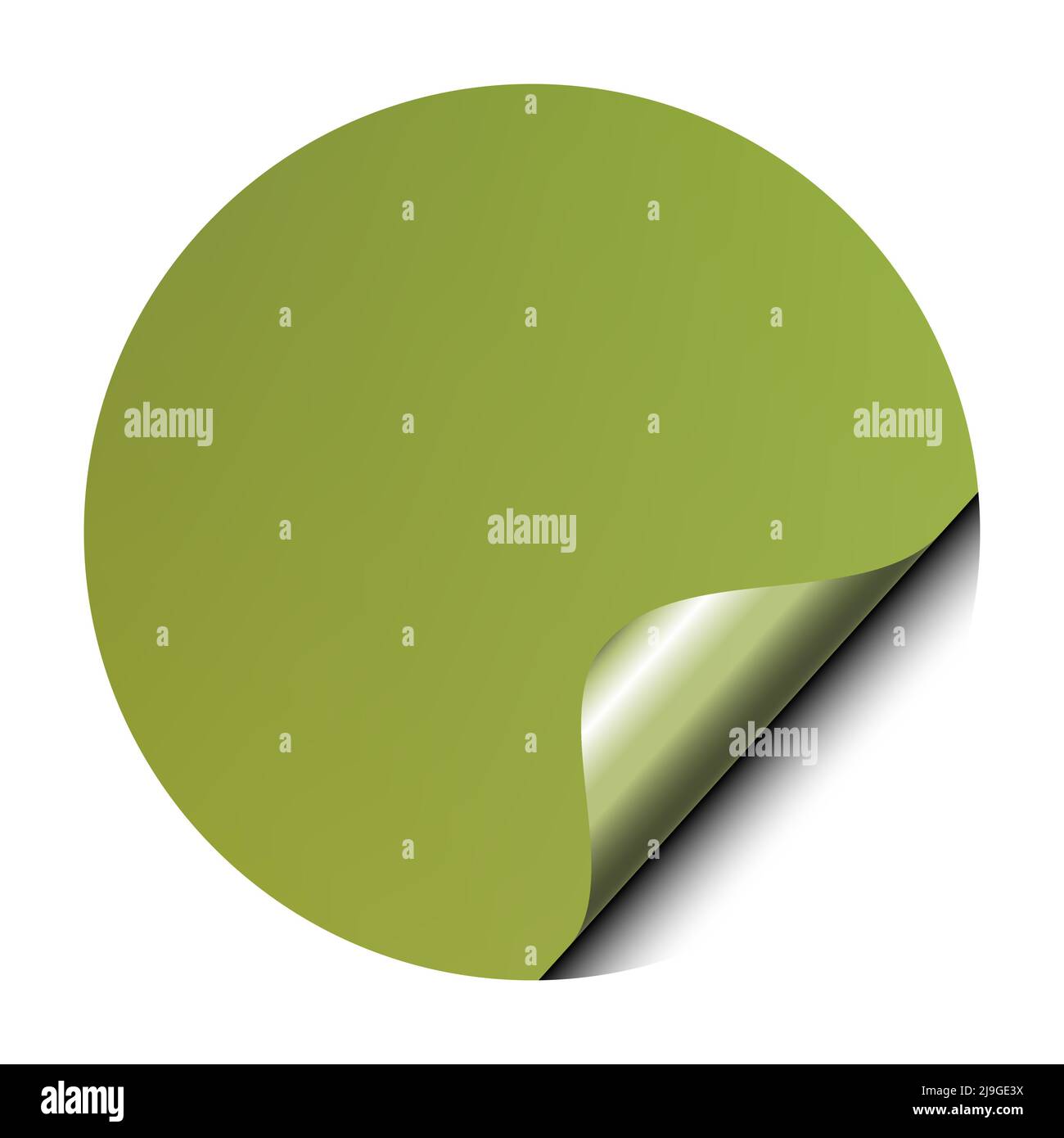 paper note sheet label with turn over edge curl Stock Photo - Alamy