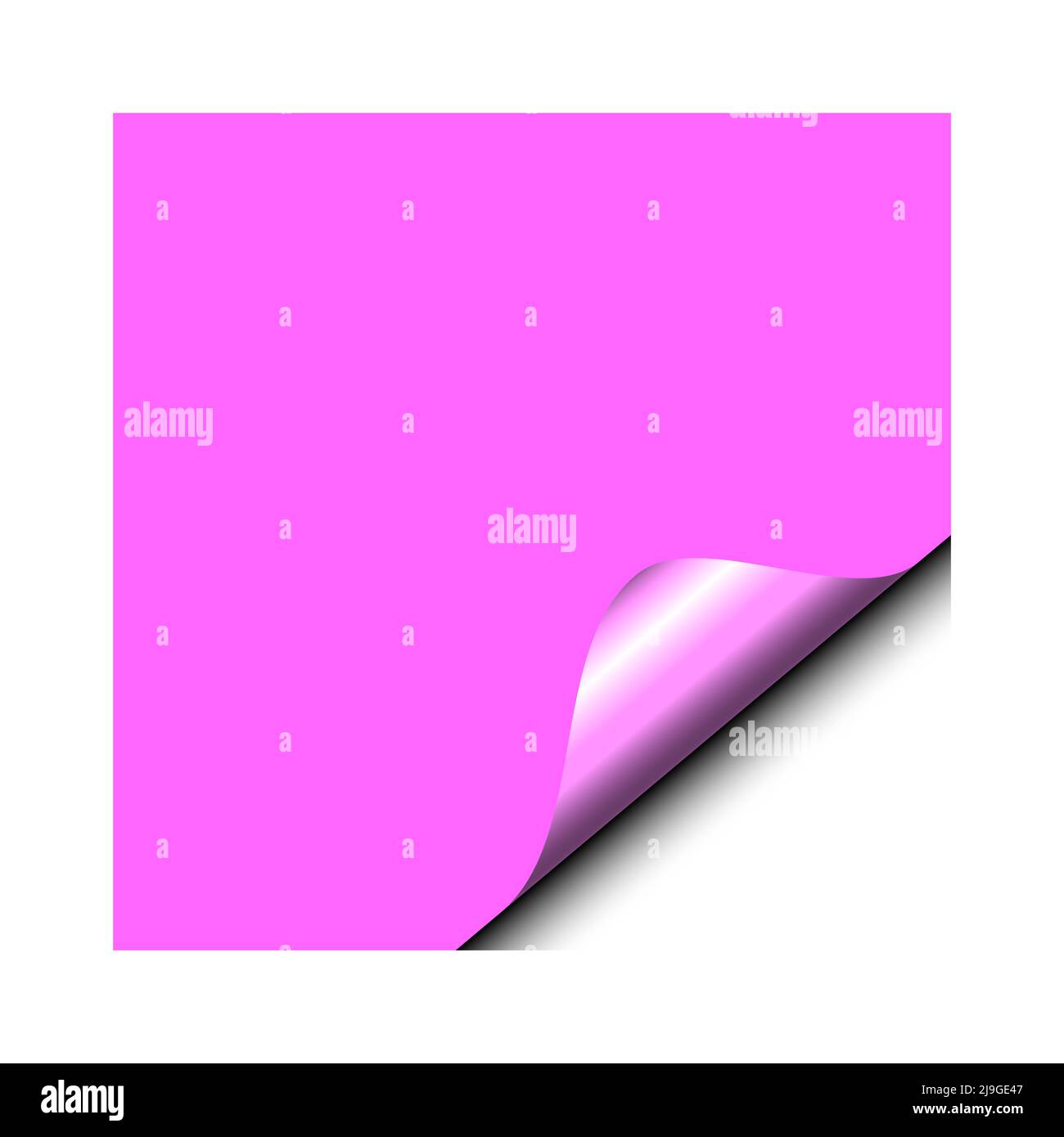 paper note sheet label with turn over edge curl Stock Photo - Alamy