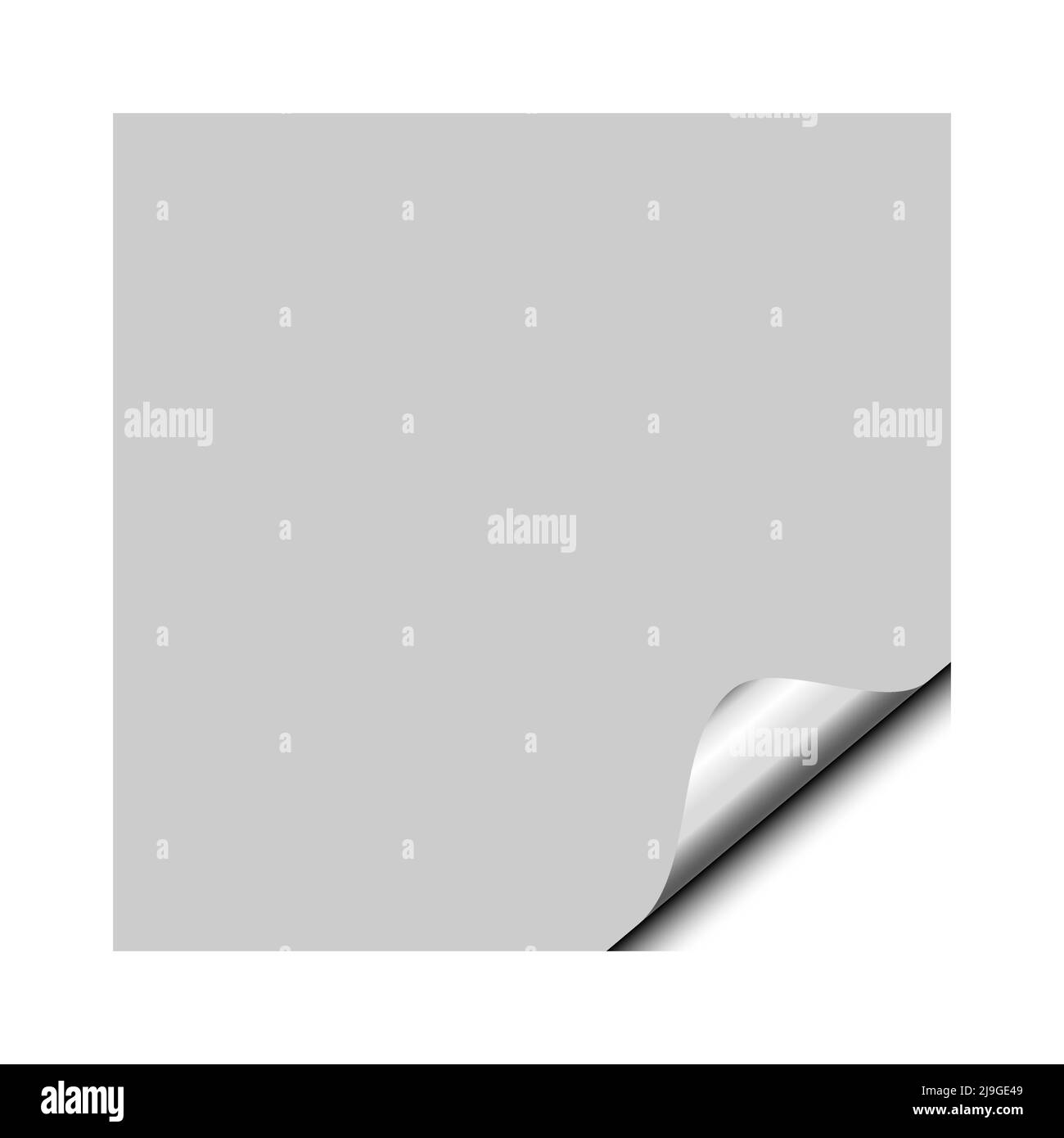 paper note sheet label with turn over edge curl Stock Photo - Alamy