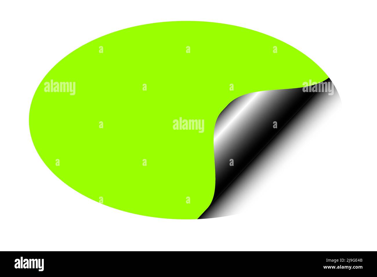 paper note sheet label with turn over edge curl Stock Photo - Alamy